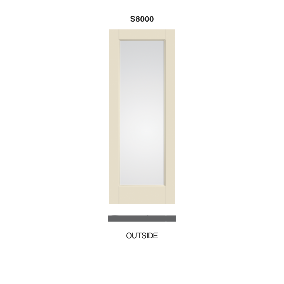 S8000 Therma-Tru Flush-Glazed Clear Glass Fiberglass Doors - 8/0 ...